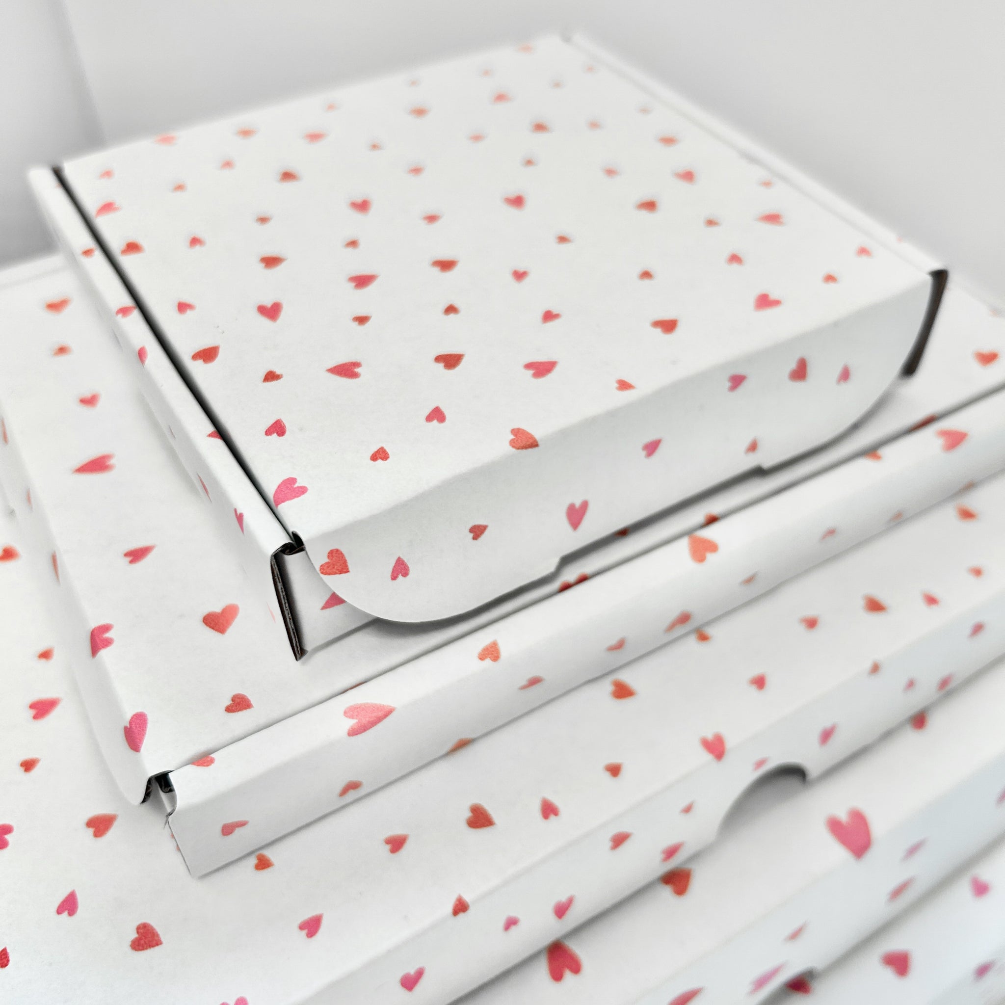 Pink & Red Heart Patterned PIP and Postal Boxes – Happy Pack