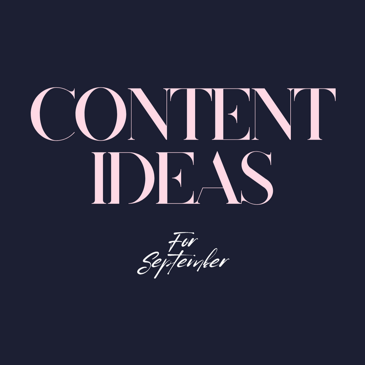Content Ideas for September – Happy Pack