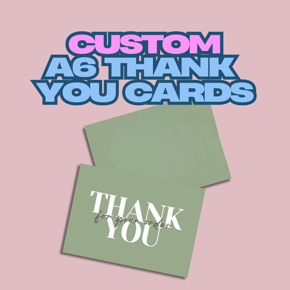 Customised A6 Order Insert Cards (Add your own design) – Happy Pack