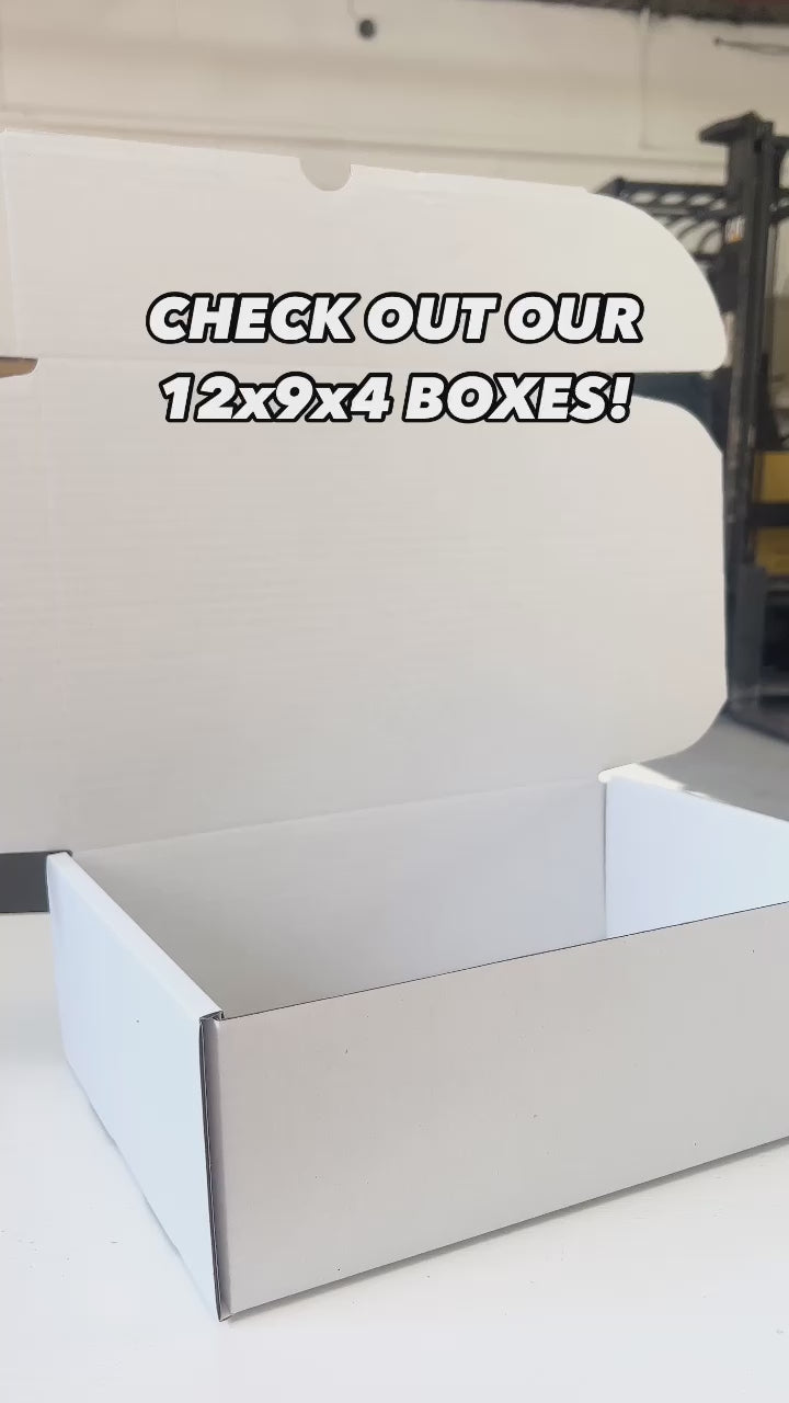 White 12x9x4" Postal Boxes (Small Parcel) – Happy Pack